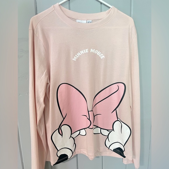 Disney | Tops | Disney Pink Minnie Mouse Long Sleeve Tshirt | Poshmark
